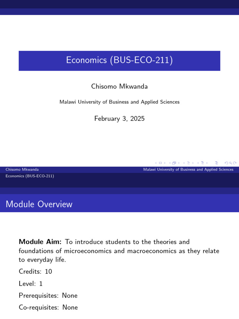 Economics_ Course outline | PDF | Macroeconomics | Economics
