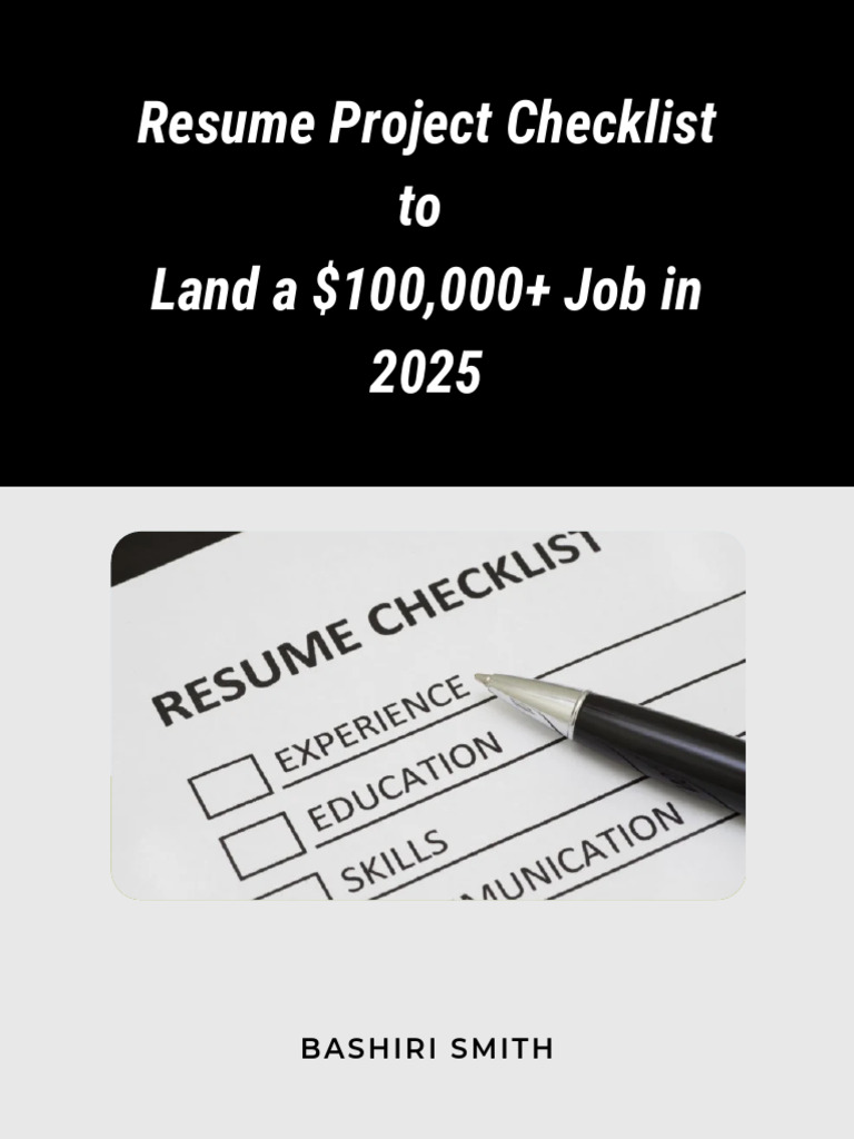 Resume Project Checklist | PDF | Usability | Computer Programming