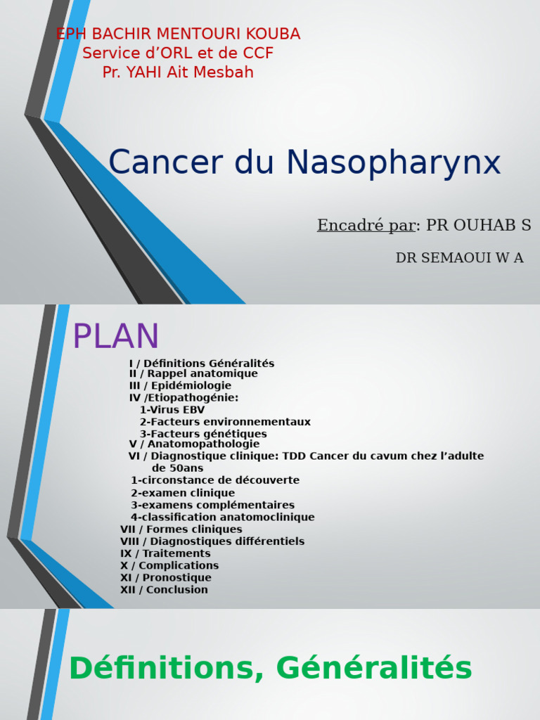 Cancer Du Cavum | PDF | Cancer | Néoplasmes