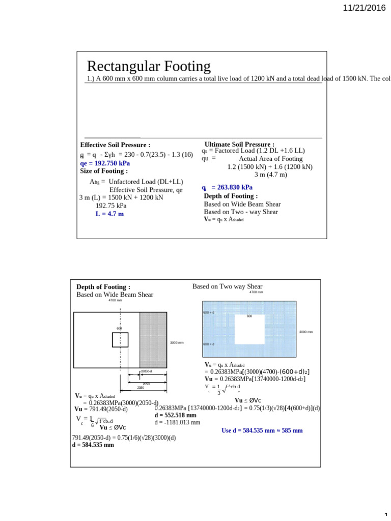 364983664-FOUNDATION-RCD-of-Footings-2-Rectangular-Footing | PDF ...