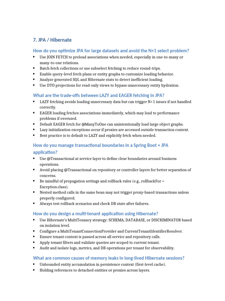 Optimizing JPA to Avoid N+1 Issues | PDF | Database Transaction | Data ...