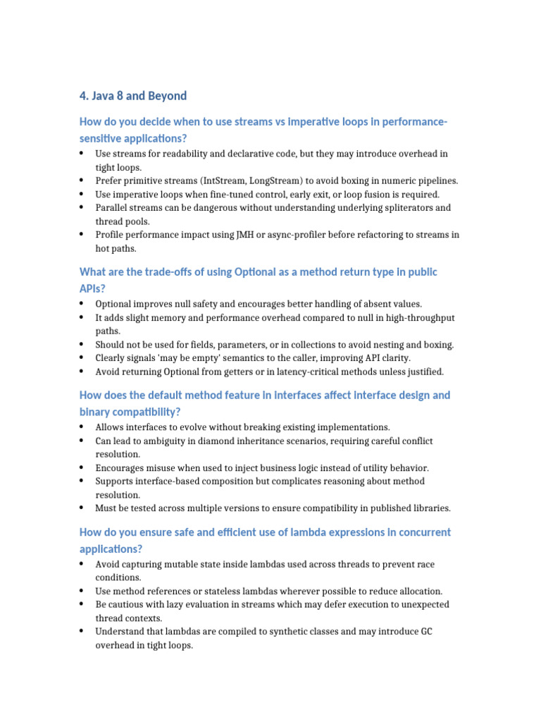 Section 4 Java8 True Senior H1 H2 | PDF | Anonymous Function | Control Flow