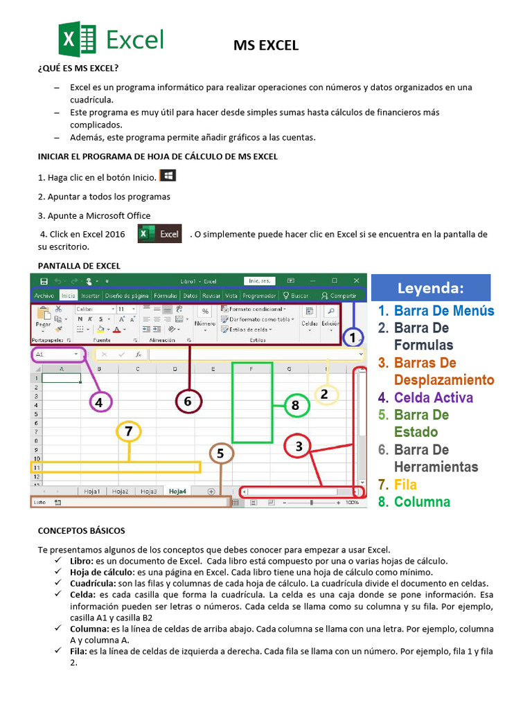 Introducción a MS Excel 2025 | PDF | Microsoft Excel | División ...