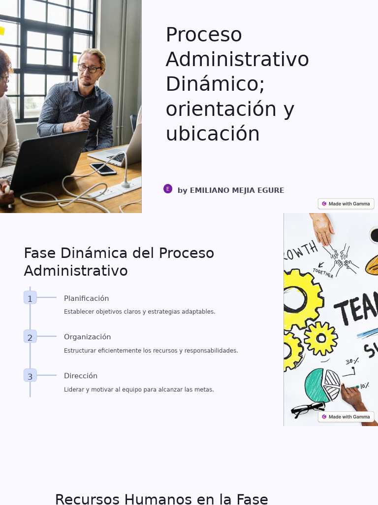 Proceso Administrativo Dinamico Orientacion y Ubicacion | PDF