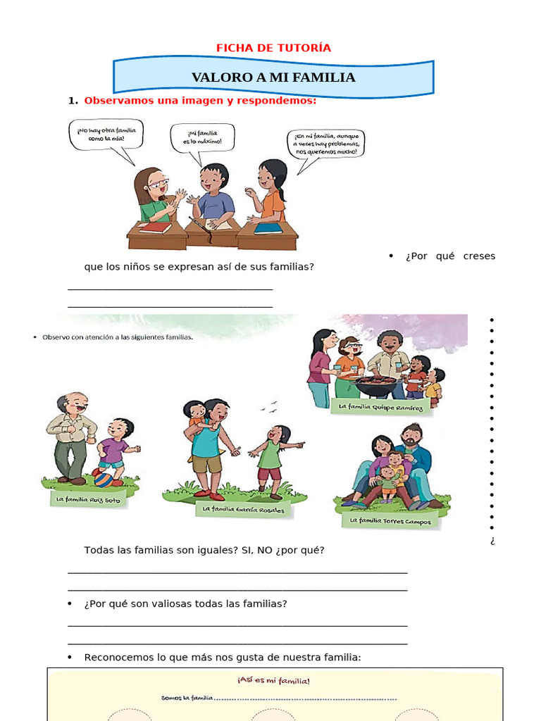 Mi Familia Es Valiosa | PDF