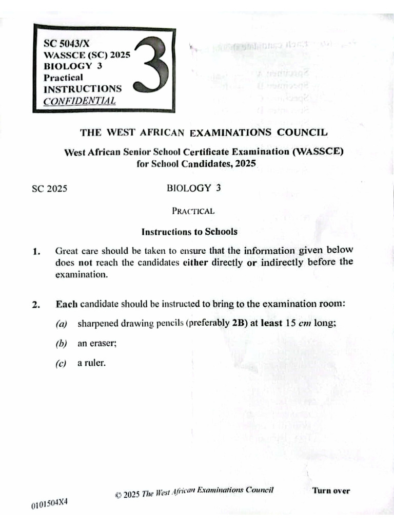 2025 Biology Practical Specimens | PDF