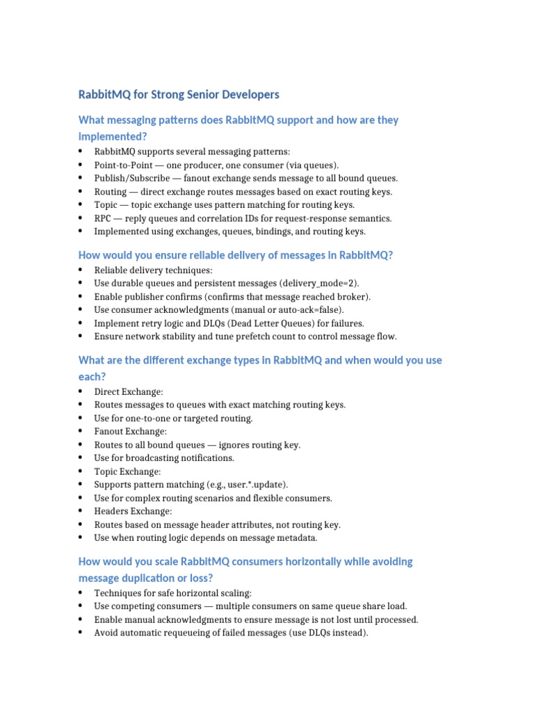 RabbitMQ_Interview_Problems | PDF | Information Technology | Telecommunications
