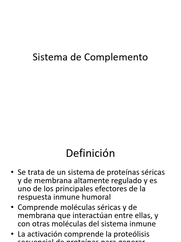 04 Complemento, HLA, Presentacion Antigénica | PDF | Sistema complementario | Complejo mayor de ...