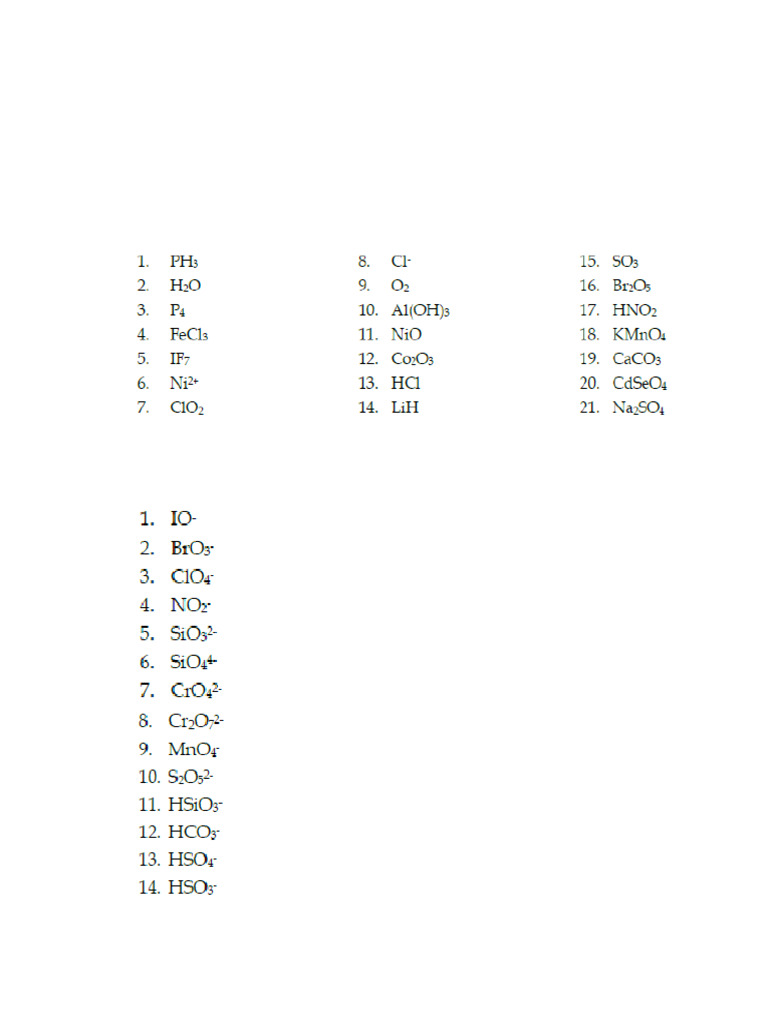 Guía Oxianiones y Oxisales | PDF