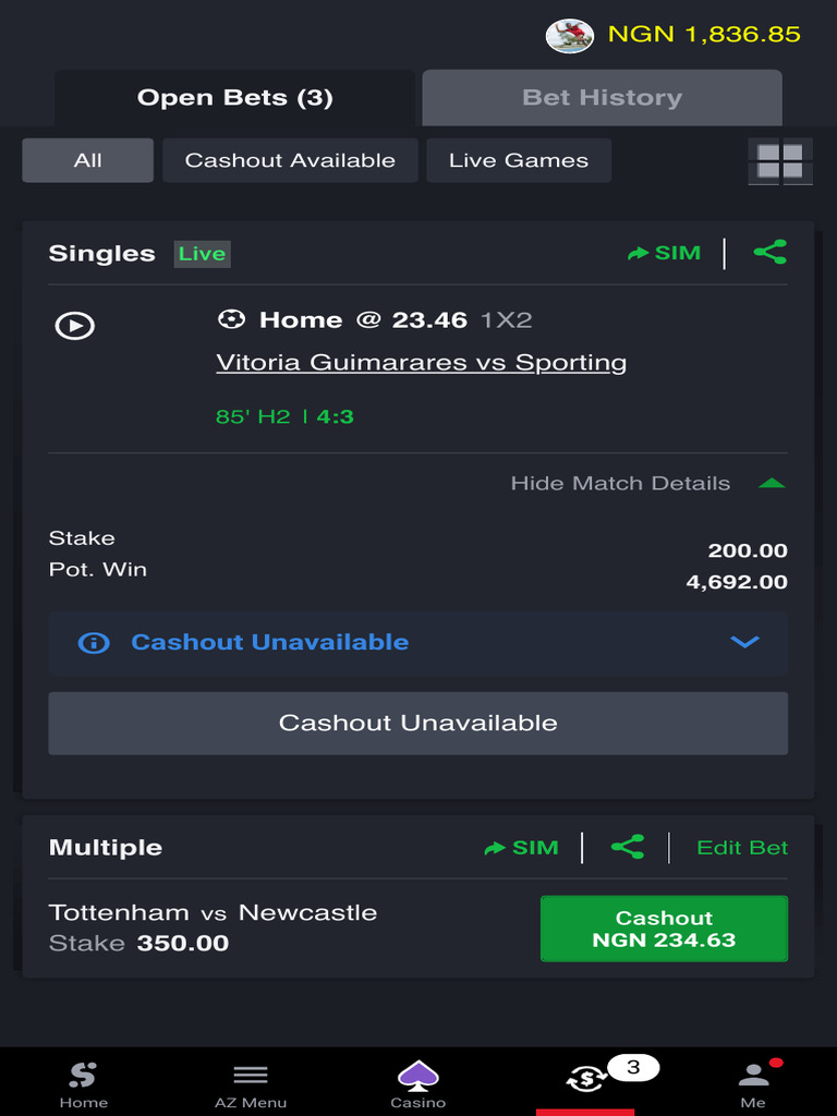 Open Bets SportyBet 4 | PDF