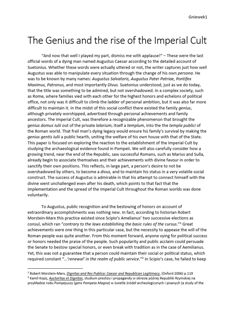 The_Genius_and_The_Rise_of_the_Imperial | PDF | Augustus | Ancient Rome