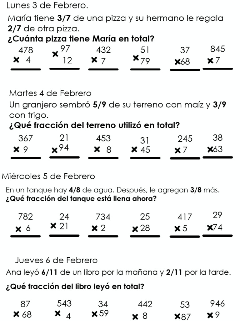 Tarea Diaria 3 Al 7 de Febrero | PDF