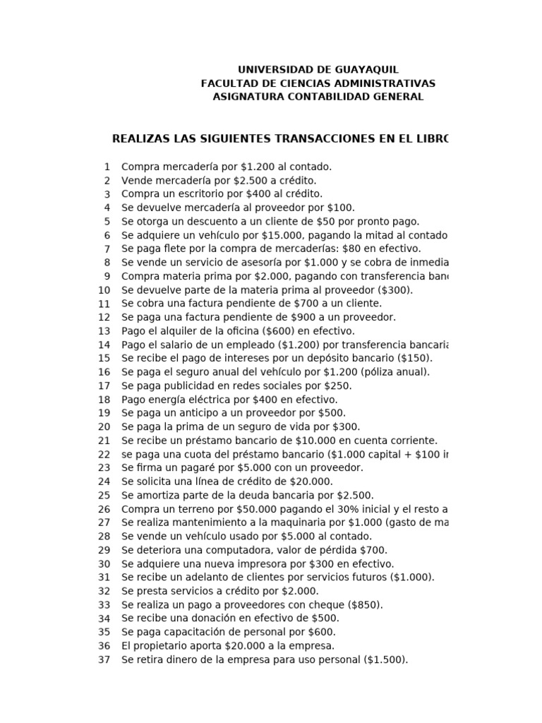 Taller 2 Ejercicios Contables | PDF | Bancos | Crédito