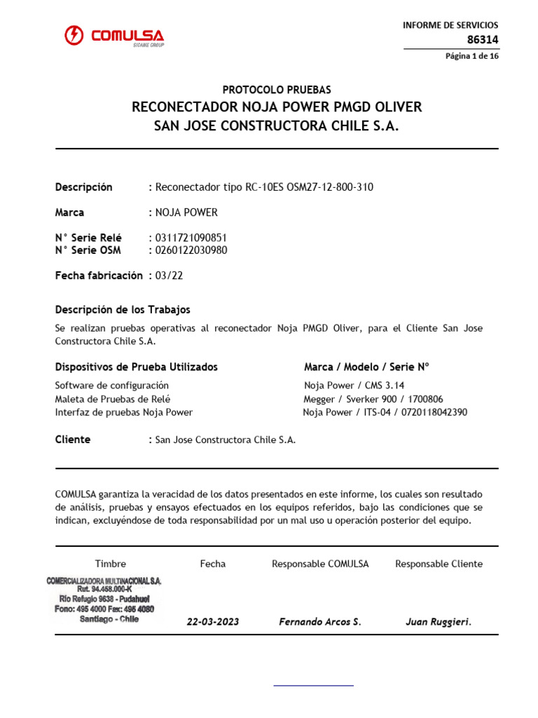 Protocolo de prueba + print out PMGD Oliver | PDF | Frecuencia | Cantidad