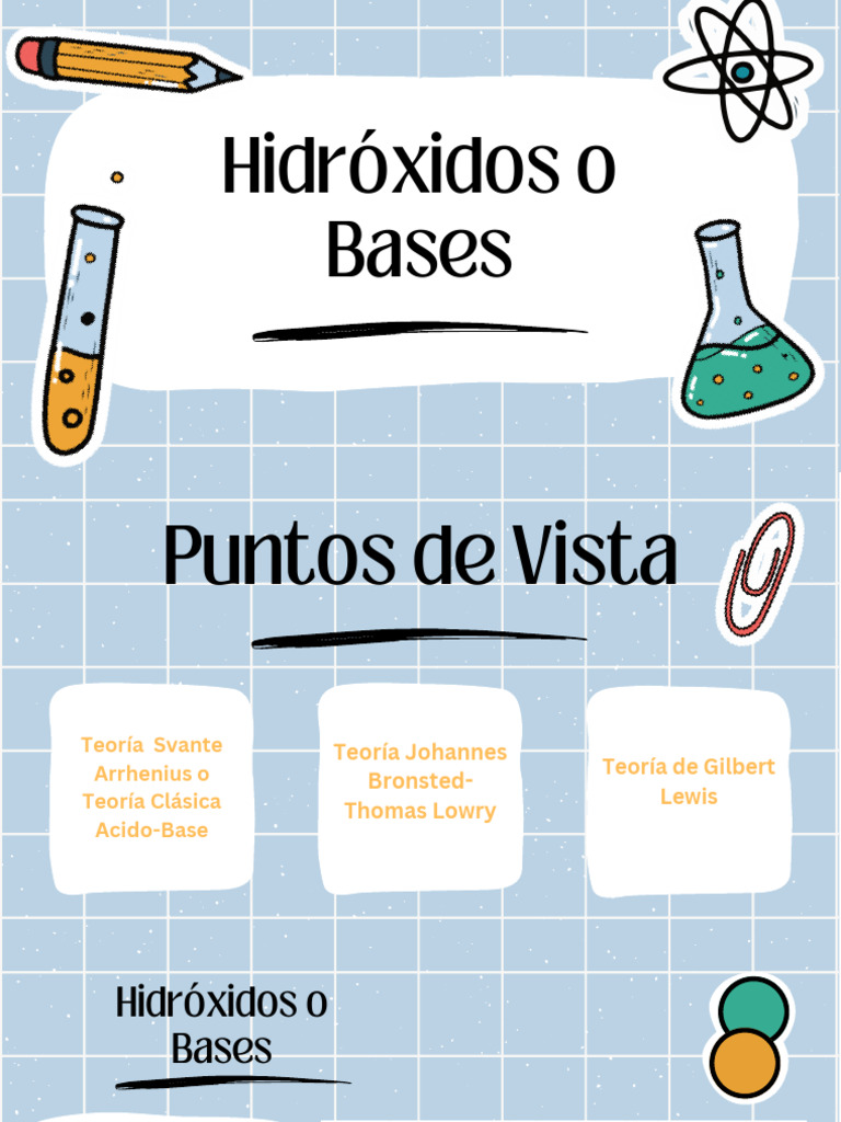 Hidróxidos o Bases | PDF | Hidróxido | Solución acuosa