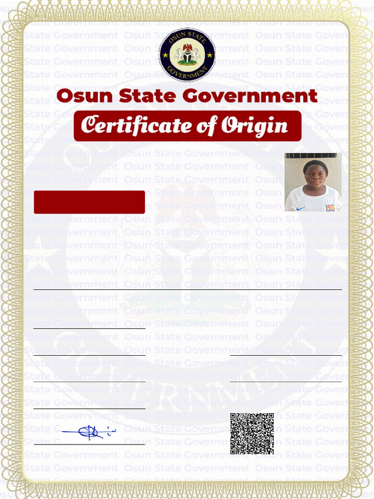 Osun State - of - Origin - Certificate | PDF