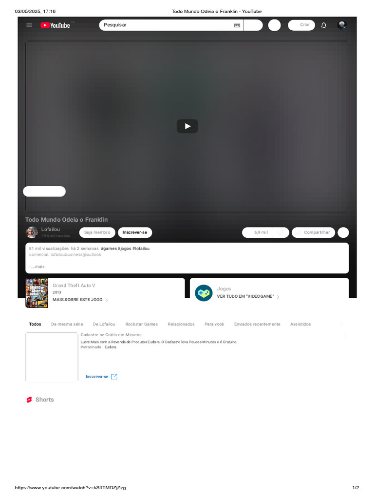 Todo Mundo Odeia o Franklin - YouTube | PDF