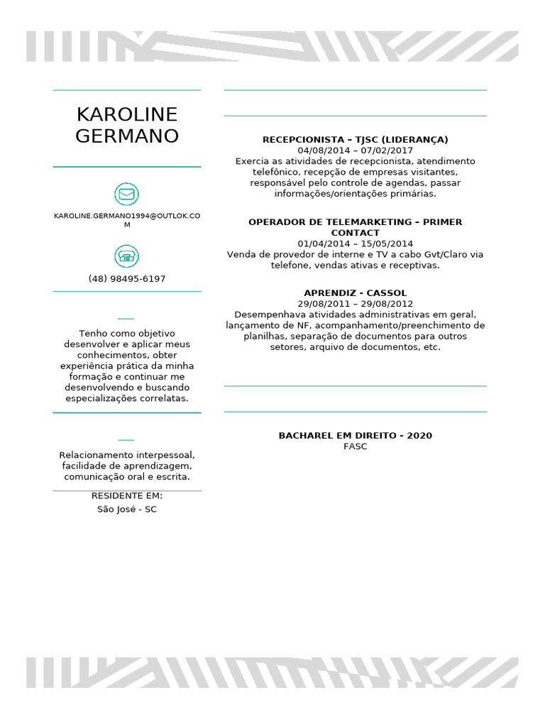 CV - Karoline Germano | PDF