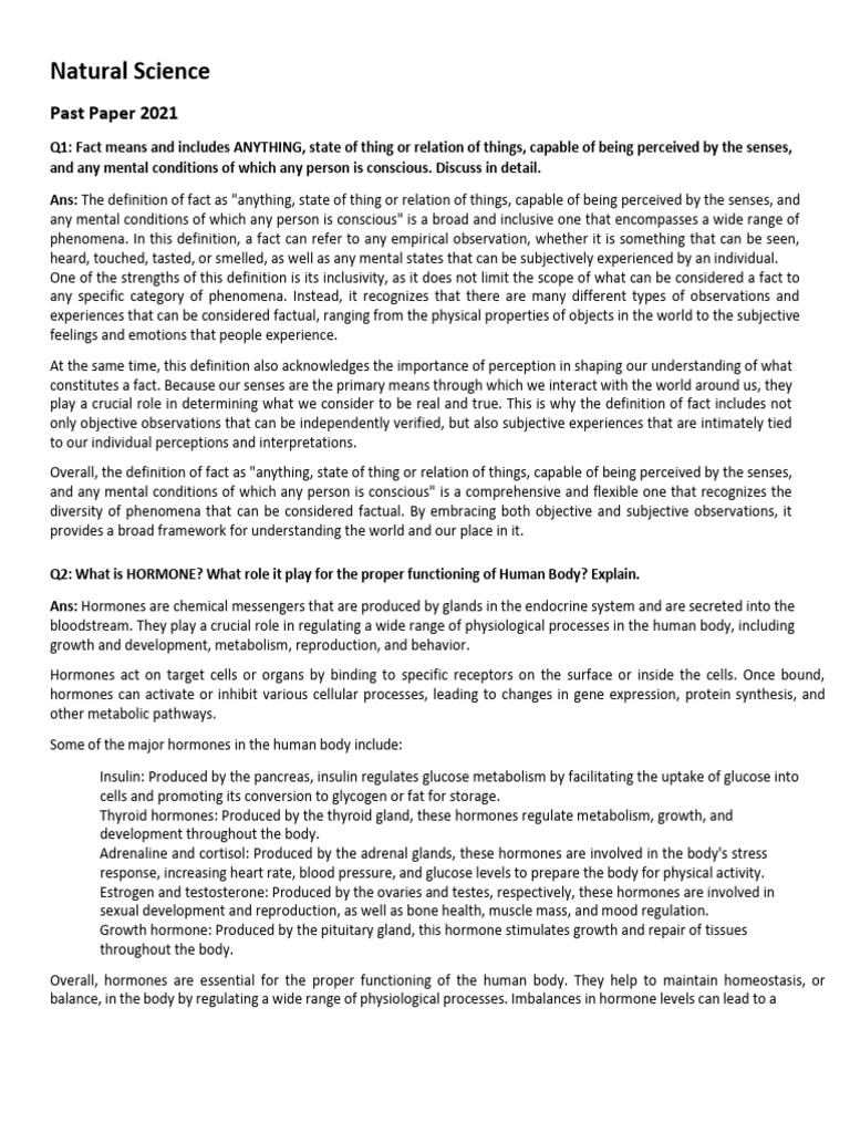 Natural Science Soleved Papers PDF Done | PDF | Nuclear Physics ...