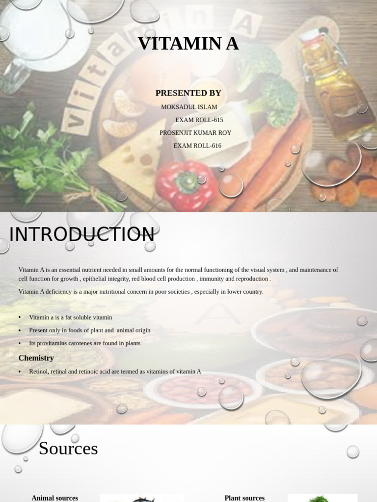 Vitamin A Presentation | PDF