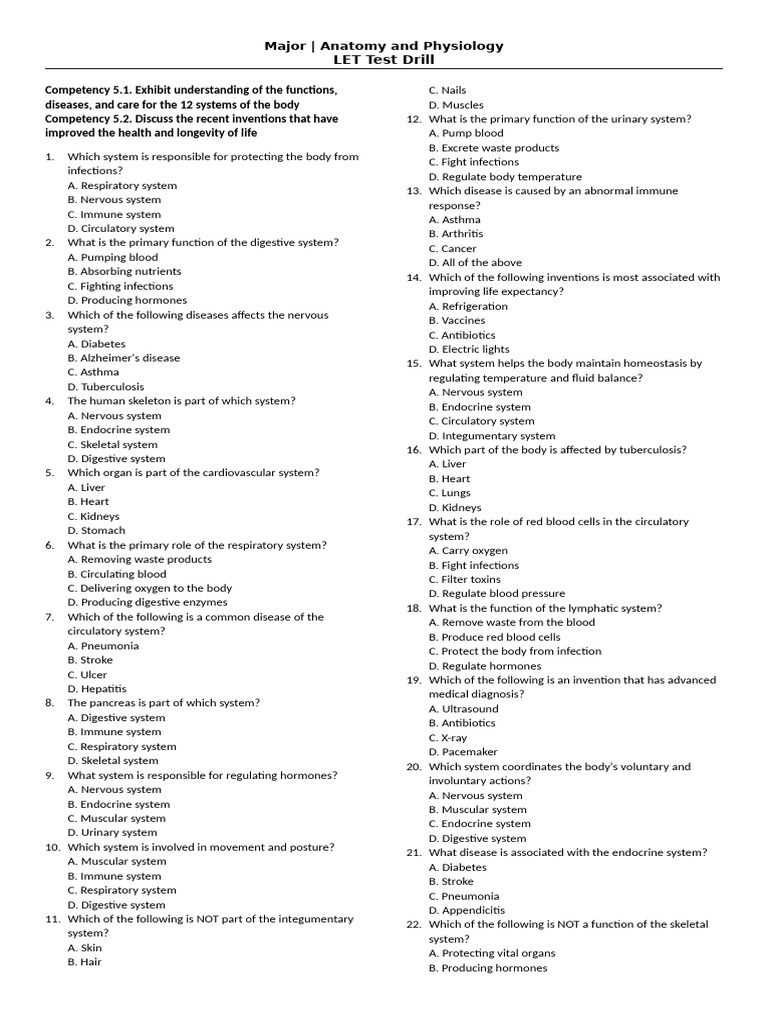 Major Anaphy | PDF | Human Body | Circulatory System