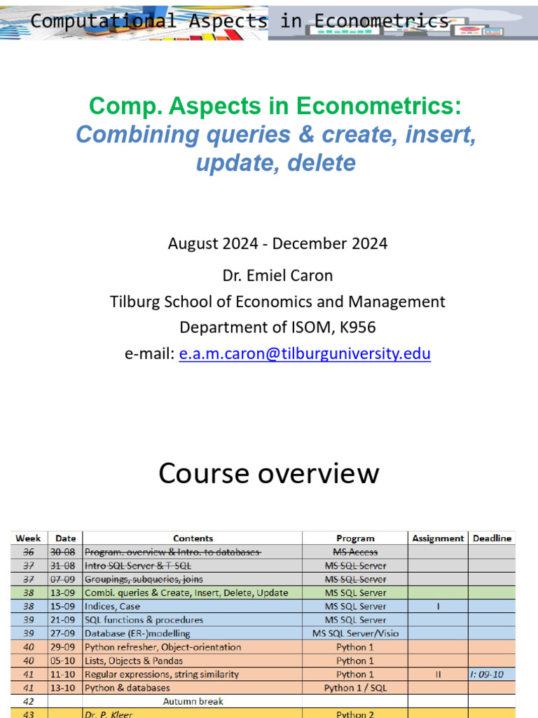 Lecture 4 SQL Programming 2024 | PDF