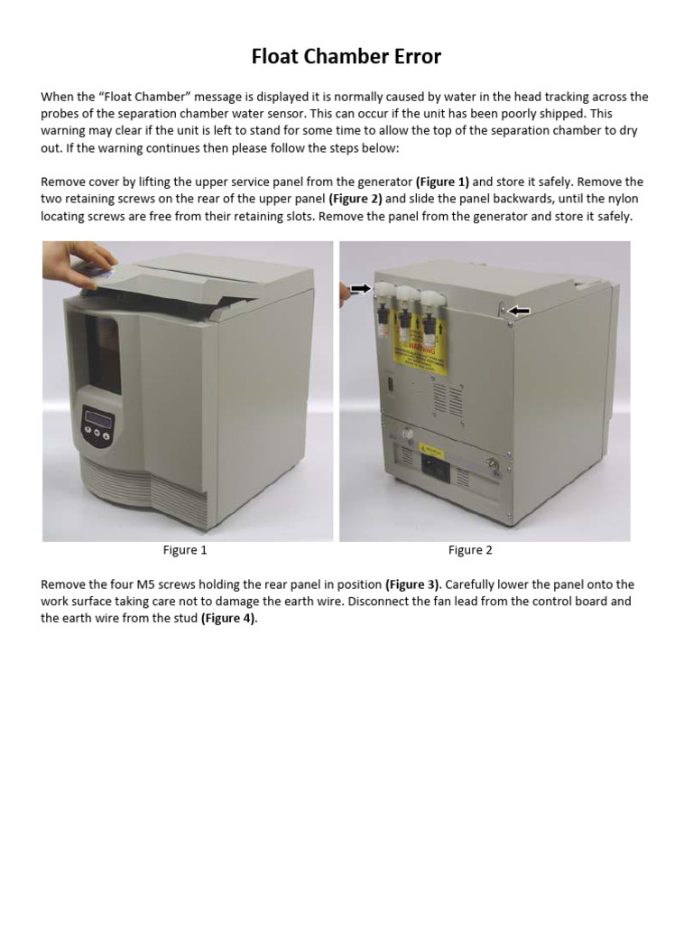 Float Chamber Error Troubleshooting Guide | PDF
