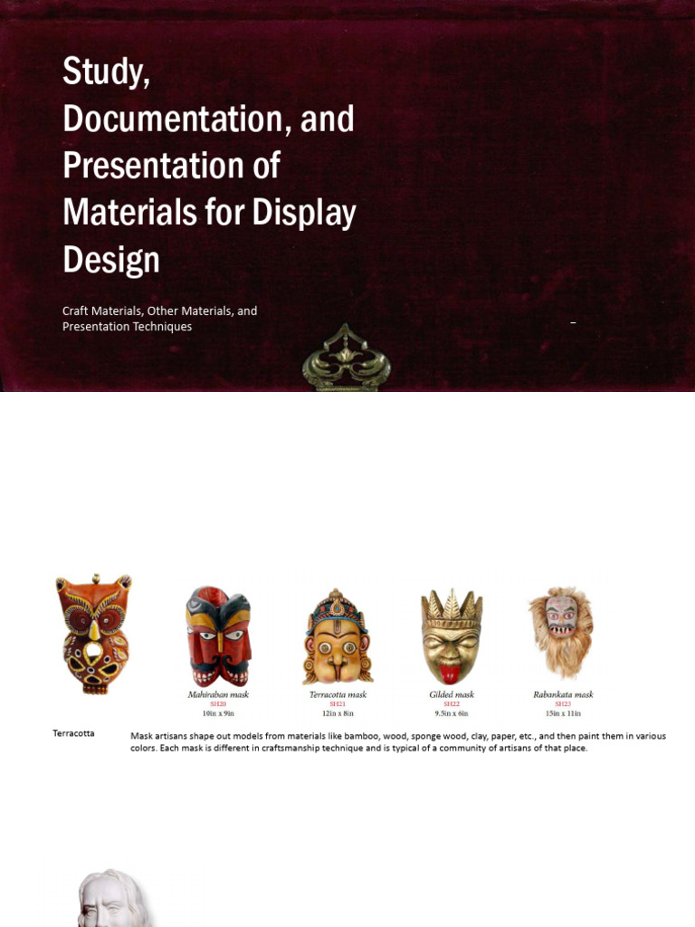 Study, Documentation, and Presentation of Materials For Display Design ...