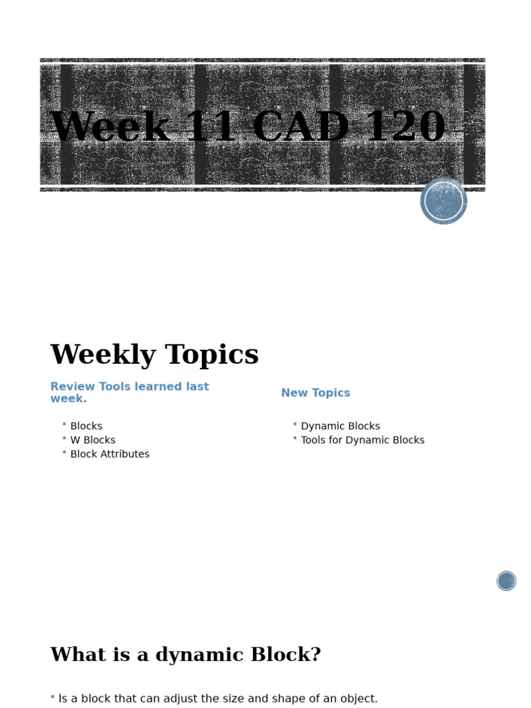 Dynamic Blocks in CAD 120 Tutorial | PDF