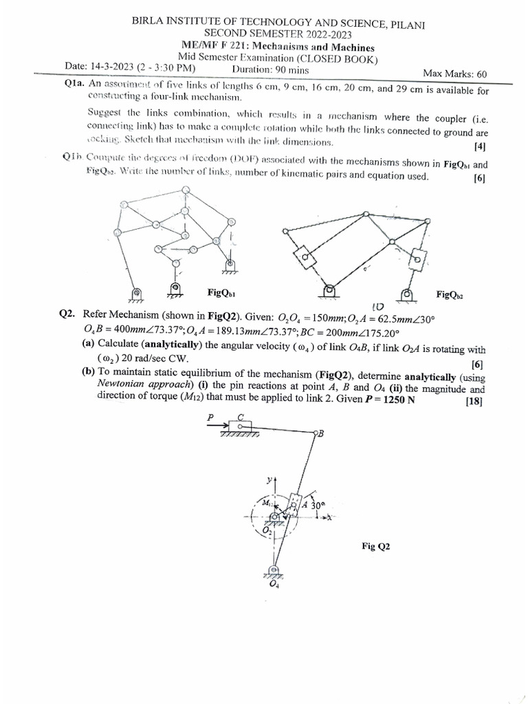 22-23 - MNM - Mid-Sem Solutions | PDF | Acceleration | Kinematics
