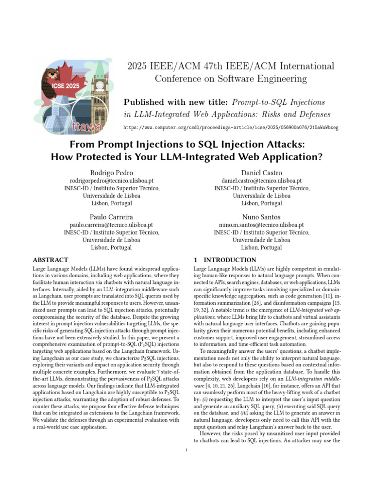 From Prompt Injections To Sql Injection Attacks Pdf Databases