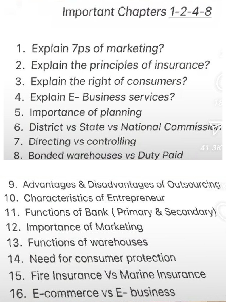 Repeater Important Questions of OCM | PDF