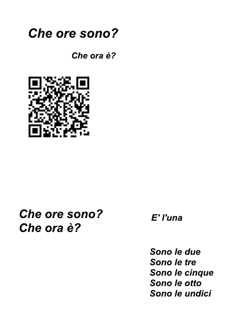 Che Ore Sono Lim | PDF