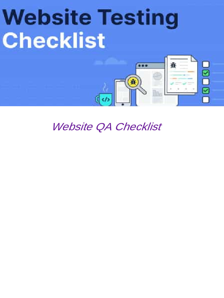 Website Testing Check-List | PDF | Websites | World Wide Web