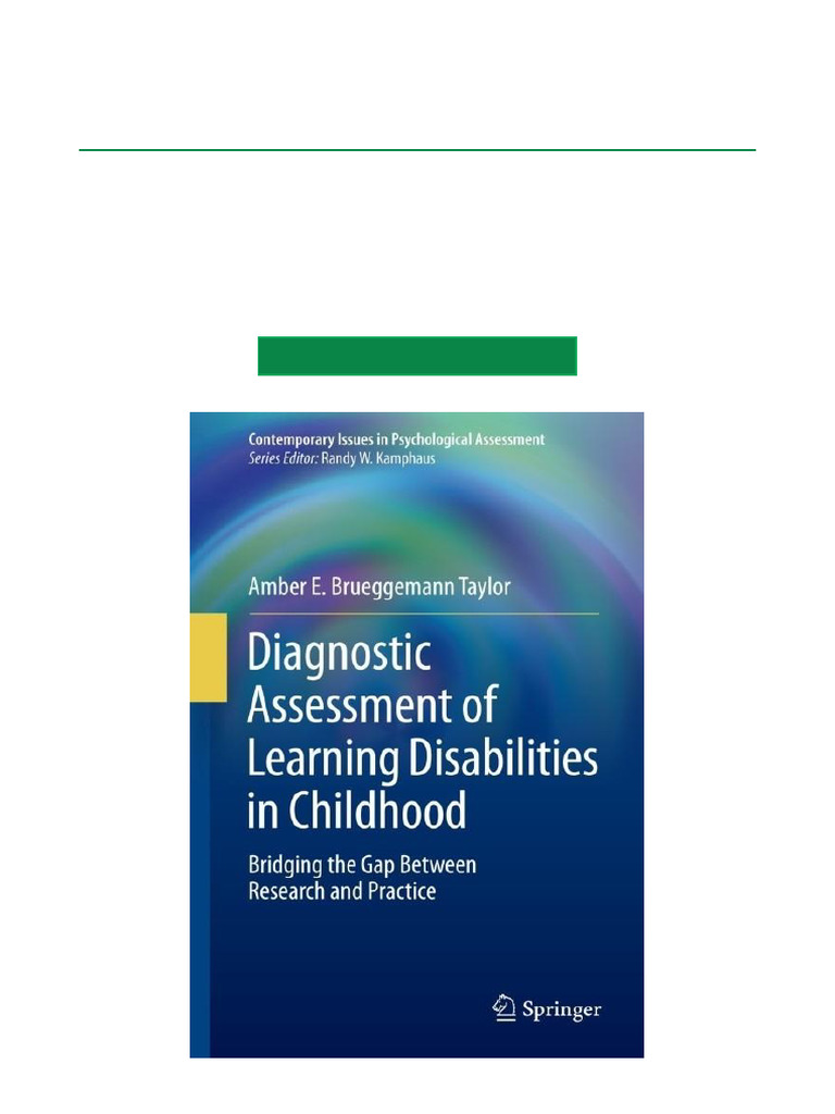 Diagnostic Assessment of Learning Disabilities in Childhood Bridging ...
