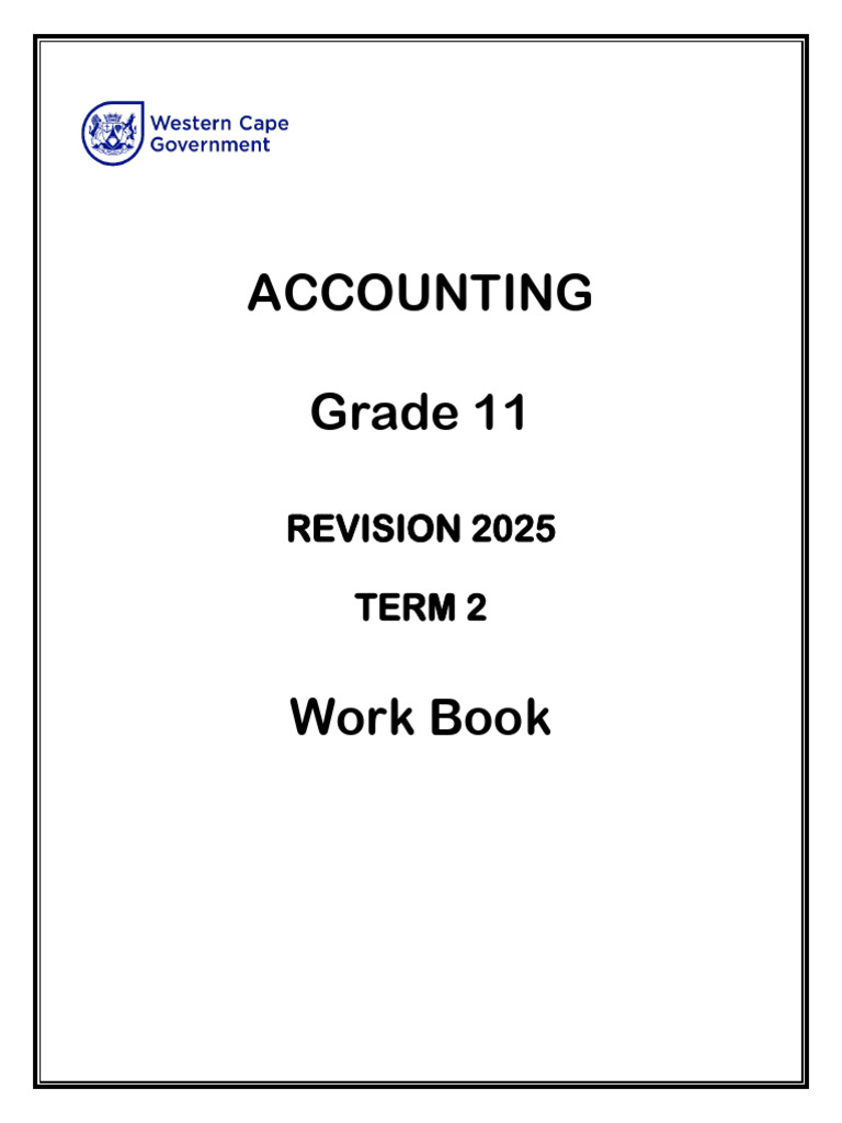 Grade 11 Accounting Term 2 Revision 2025 | PDF | Book Value | Balance Sheet