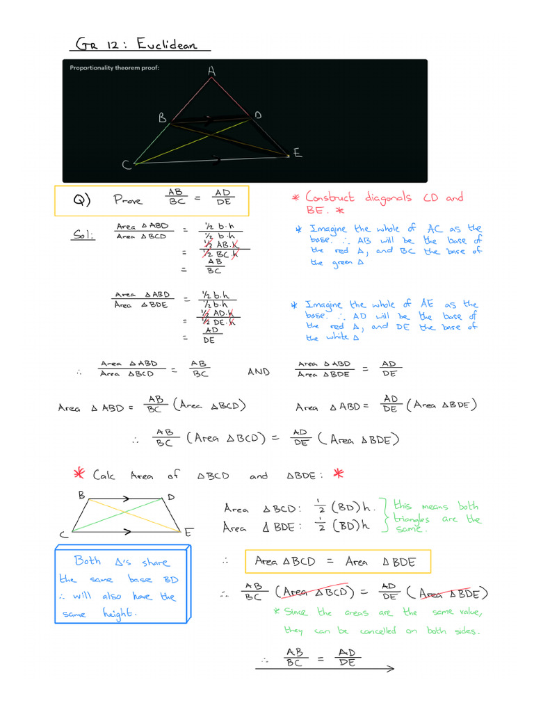 Gr12 Euclidean - Proportionality & Similarity | PDF