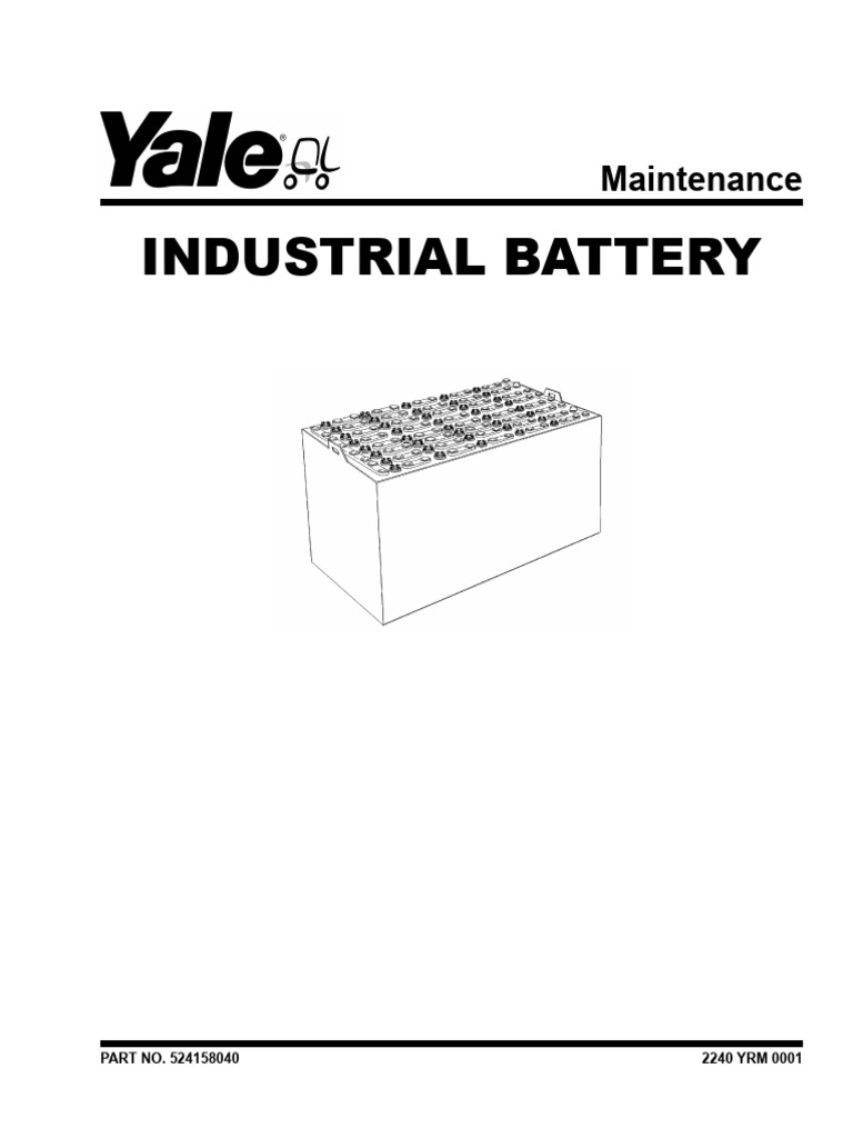 Industrial Battery Maintenance Guide | PDF | Electric Current | Anode