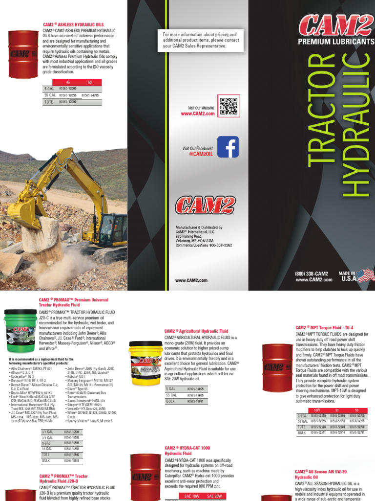 CAM2 Tractor Hydraulics Brochure2021 | PDF | Tractor | Mechanical Engineering