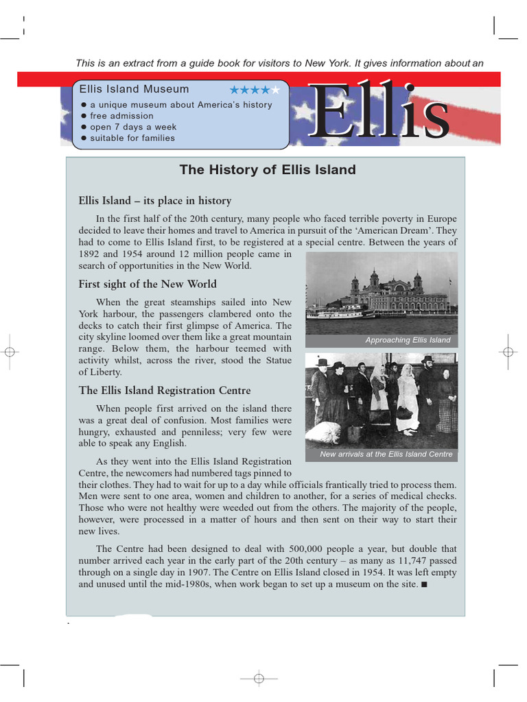The Legacy of Ellis Island History | PDF