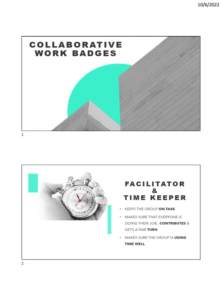 Collaborative Work Badges.v2 | PDF | Communication | Writing