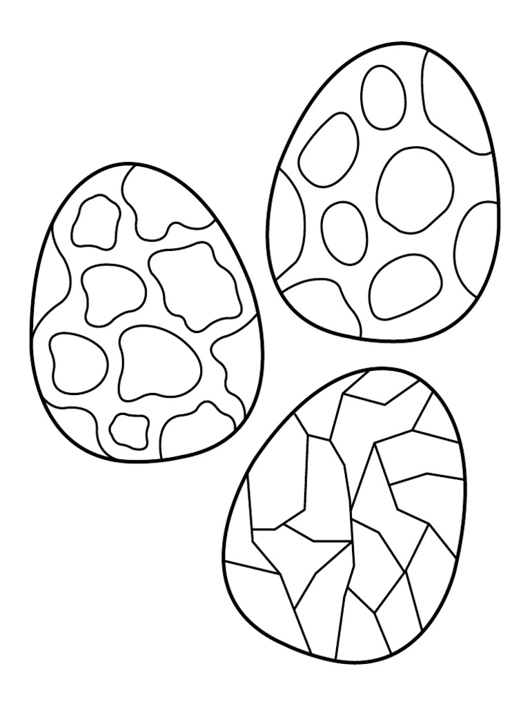 Dinosaur Eggs Coloring Page | PDF