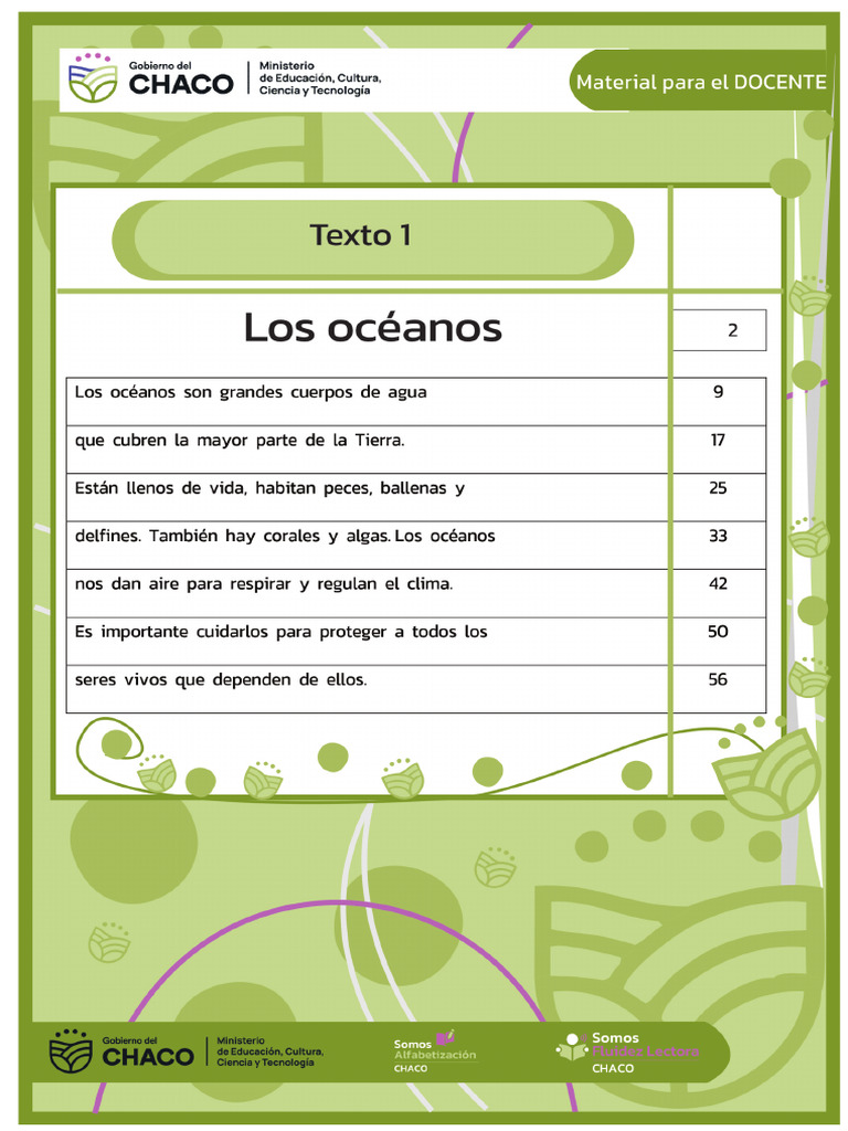 01 Los Océanos - Texto 1 | PDF