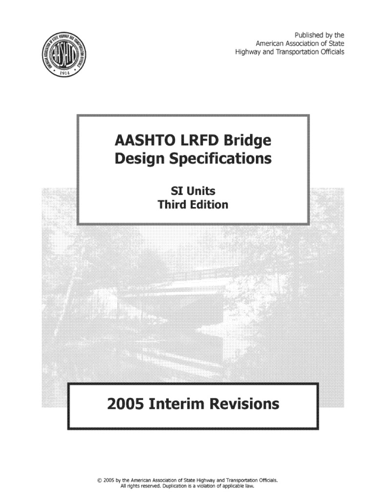 Aashto LRFD 2005 - Intro | PDF