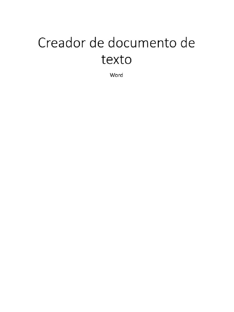 Crea Texto | PDF