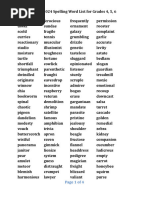 7th Grade Spelling Words LIst | PDF
