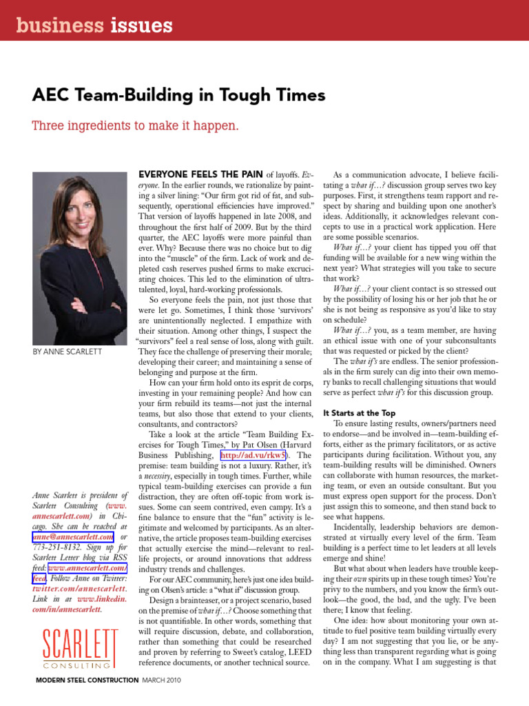 2010v03_aec_team_building | PDF | Psychology