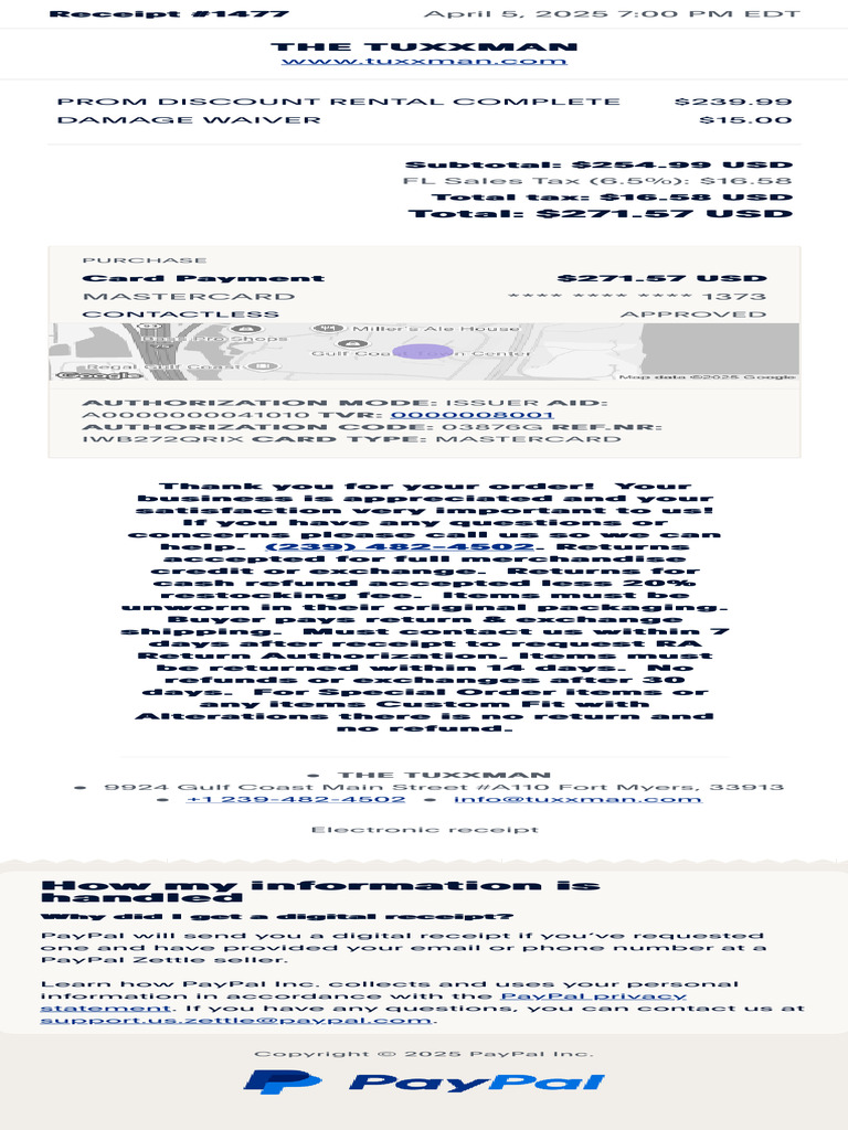 Digital Receipt | PDF