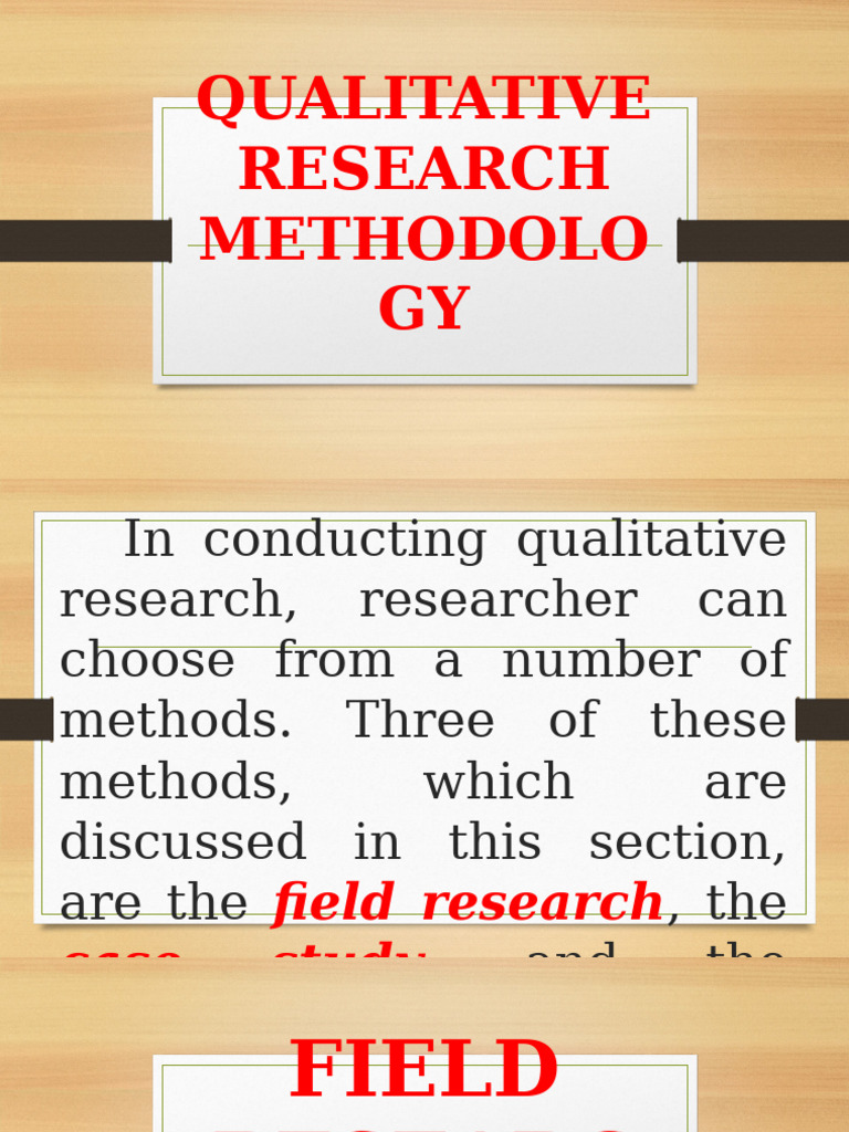 Qualitative Research Methodology | PDF | Focus Group | Field Research