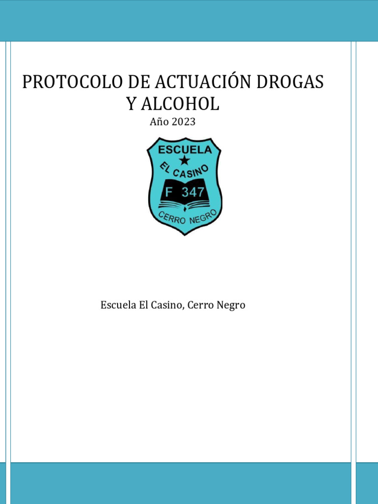 Protocolo de Drogas y Alcohol | PDF | Drogas | La dependencia de sustancias